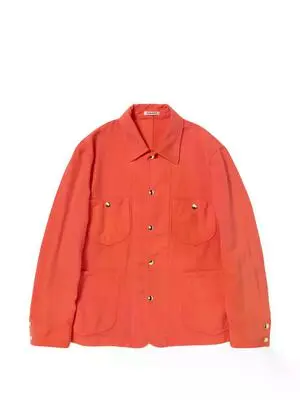 Auralee Button-up Patch-pocket Jacket - Orange