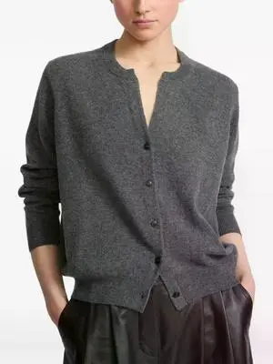 YVES SALOMON Asymmetric Button Cashmere Cardigan