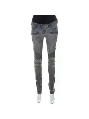 Balmain Pin-tucked Knee Detail Jeans