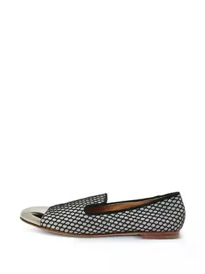GIUSEPPE ZANOTTI Glitter-mesh Smoking Loafers - Silver