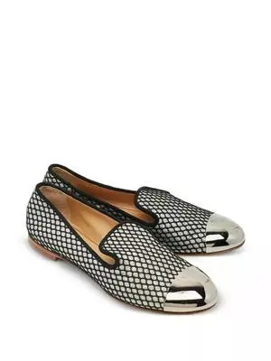 GIUSEPPE ZANOTTI Glitter-mesh Smoking Loafers