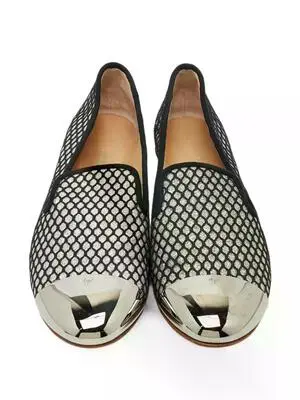GIUSEPPE ZANOTTI Glitter-mesh Smoking Loafers