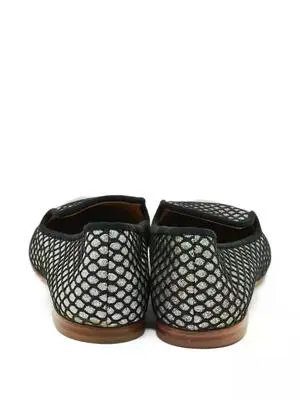 GIUSEPPE ZANOTTI Glitter-mesh Smoking Loafers