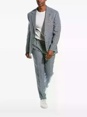 Brunello Cucinelli Prince Of Wales Check Tailored Trousers - Grey