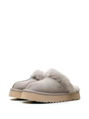 UGG Disquette Shearling-trim Mules