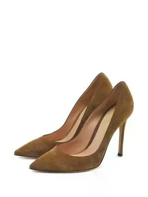 GIANVITO ROSSI Suede Pointed Toe Stiletto Pumps