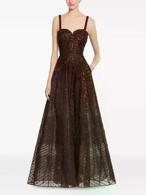 Elie Saab Beaded Maxi Dress