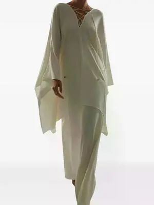 TALLER MARMO Sahara Kaftan Mini Dress - Neutrals