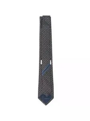 FERRAGAMO Gancini Jacquard Silk Tie