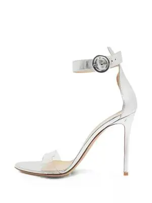 GIANVITO ROSSI Portofino Ankle-strap Sandals - Silver