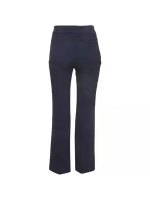 LOUIS VUITTON Navy Crepe Straight-leg Trousers
