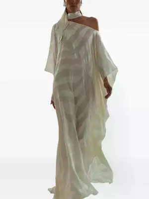 TALLER MARMO One-shoulder Kaftan Maxi Dress