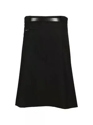 Attico Belted Asymmetric Skirt