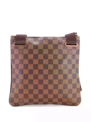 LOUIS VUITTON Brooklyn Pochette Plate Damier Crossbody Bag