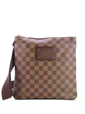 LOUIS VUITTON Brooklyn Pochette Plate Damier Crossbody Bag