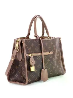 LOUIS VUITTON Popincourt Nm Handbag Monogram Canvas With Leather Pm Tote Bag - Brown