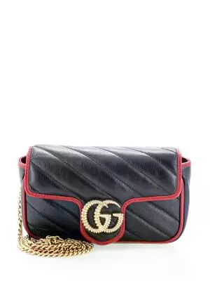 Gucci Gg Marmont Super Mini Crossbody Bag - Black
