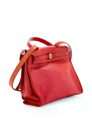 Hermès Herbag Zip Berline Shoulder Bag - Red