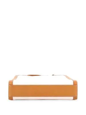 Celine Vertical Cabas Canvas With Leather Small Tote Bag