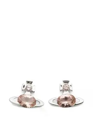 VIVIENNE WESTWOOD Allie Orb Crystal-embellished Earrings - Silver