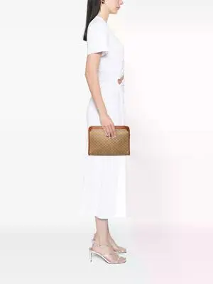 Celine Macadam Coated Canvas Clutch Bag