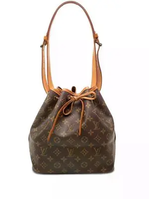 LOUIS VUITTON Monogram Petit Noé Bucket Bag - Brown