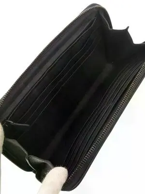 Bottega Veneta 2024-2026 Grained Leather Zip Around Organizer Wallet Long Wallets