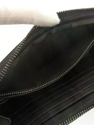 Bottega Veneta 2024-2026 Grained Leather Zip Around Organizer Wallet Long Wallets