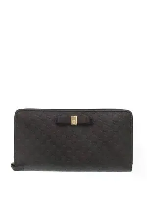 Gucci 2000-2015 Microguccissima Zip Around Wallet Long Wallets - Black