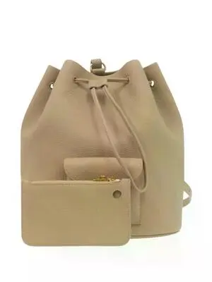 Loro Piana Grained Calfskin Extra Drawstring Backpack