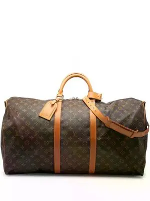 LOUIS VUITTON Keepall Bandouliere 60 Travel Bag - Brown