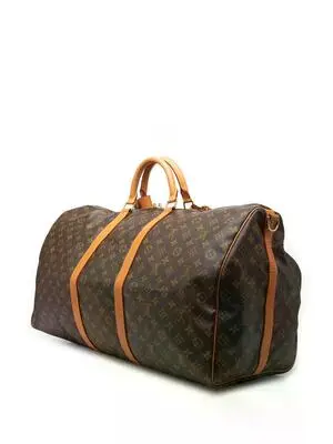 LOUIS VUITTON Keepall Bandouliere 60 Travel Bag - Brown