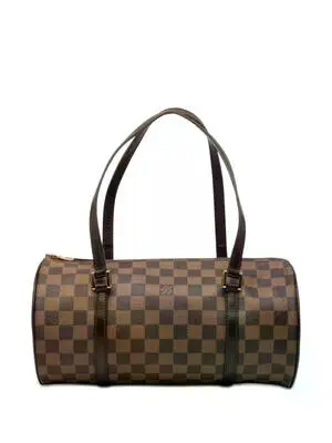 LOUIS VUITTON Damier Ebene Papillon 30 Handbag - Brown