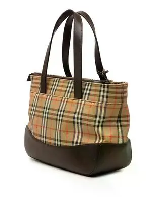 Burberry Haymarket Check Canvas Tote Bag