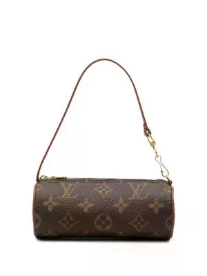 LOUIS VUITTON Monogram Papillon Pochette Handbag - Brown