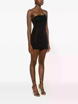Oseree Lumière Spiral One-shoulder Mini Dress