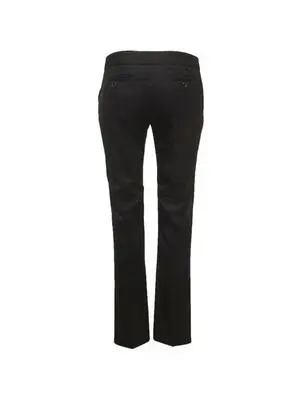 Burberry Gabardine Satin-trim Straight-leg Trousers