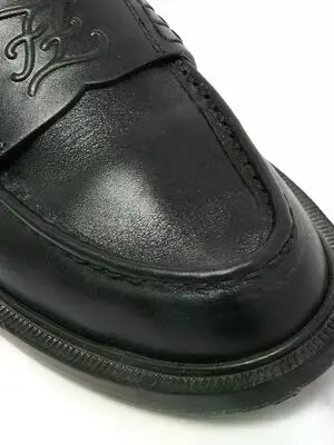 Fendi Karligraphy Leather Loafers