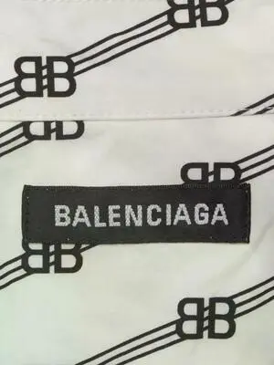 Balenciaga Monogram-print Short-sleeve Shirt