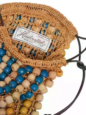 Bimba Y Lola Mini Crochet Bucket Bag With Bead Embellishments