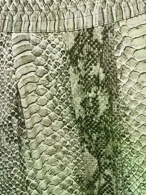 Stella McCartney Silk Snakeskin Print Relaxed Fit Trousers