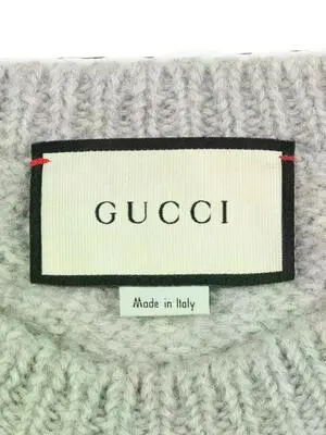 Gucci Gg Embroidered Wool Sweater