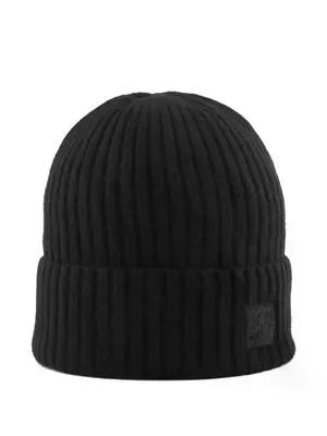 COLORS OF CALIFORNIA Ribbed Logo Beanie - Black