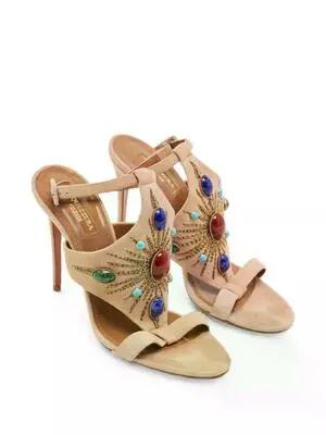 AQUAZZURA Embellished Ankle-strap Sandals