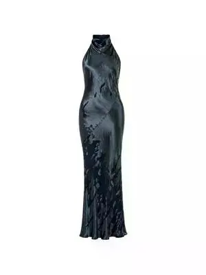 THE SEI Halterneck Bias-cut Gown - Blue