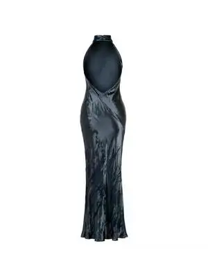 THE SEI Halterneck Bias-cut Gown