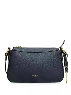 LANCEL Grained Leather Shoulder Bag - Blue