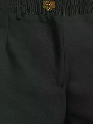 FERRAGAMO Gancini Plaque Wool Trousers