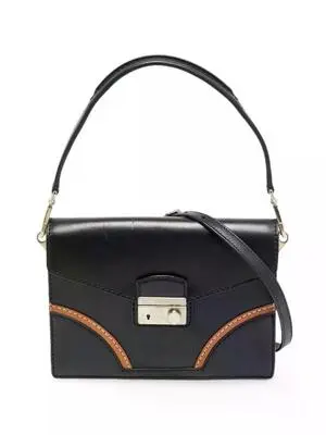 Prada Sound Contrast-stitch Shoulder Bag - Black