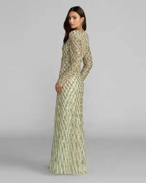 Mac Duggal Embellished High Neck Gown